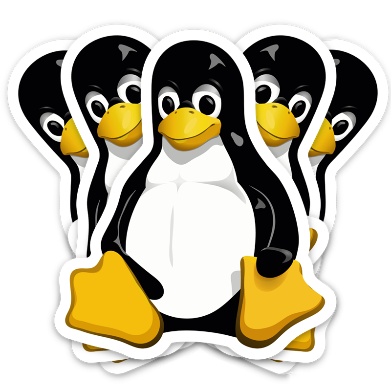 Linux "Tux" Logo Vinyl Sticker (5-Pack) – Techno Tim Shop
